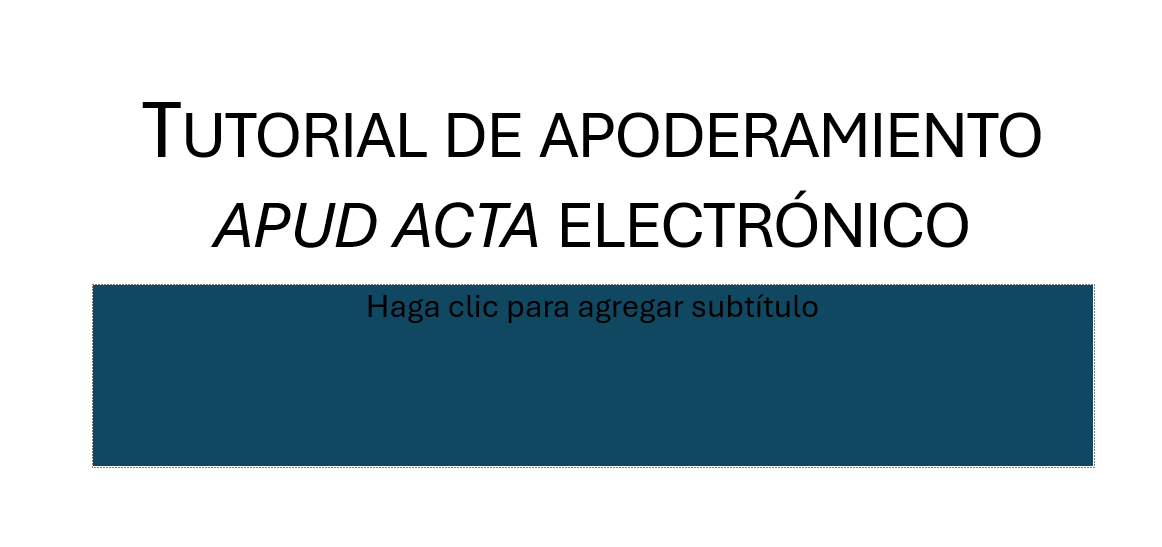 Tutorial apud acta electrónico